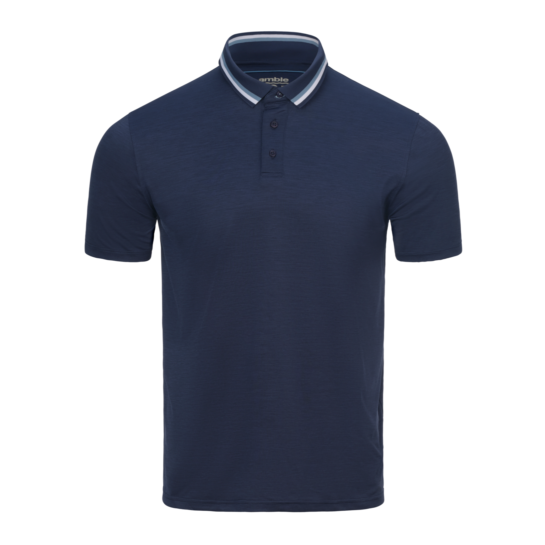 Offshore Tipped Polo - Navy Heather – Amble Clothing